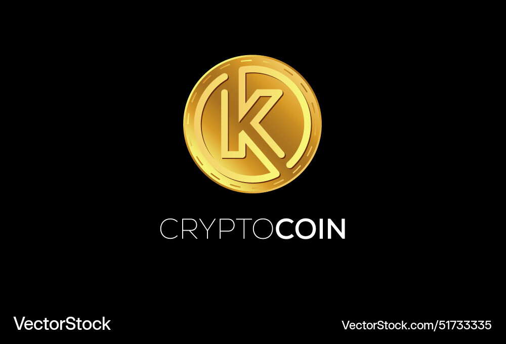 Letter k coin logo Royalty Free Vector Image - VectorStock