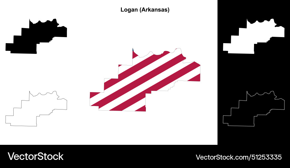 Logan outline map Royalty Free Vector Image - VectorStock