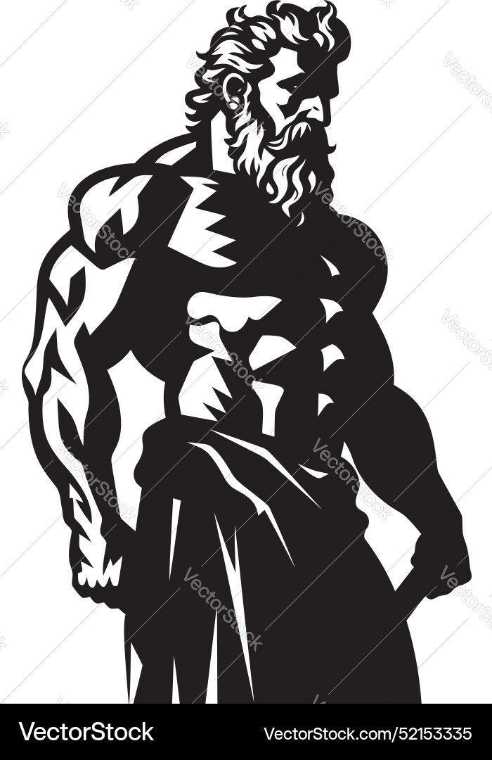 Mighty legacy iconic hercules symbol titan Vector Image