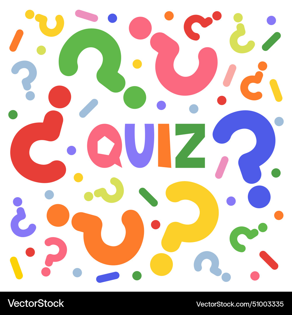 Quiz - banner design background cover template Vector Image