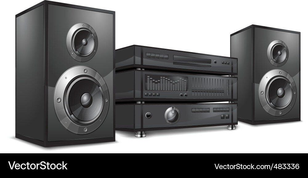 Audio system hi-fi Royalty Free Vector Image - VectorStock
