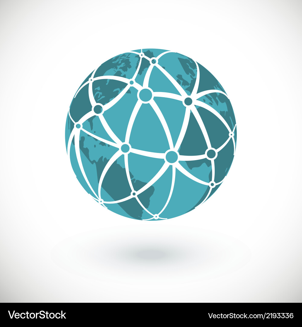 Global network icon Royalty Free Vector Image - VectorStock