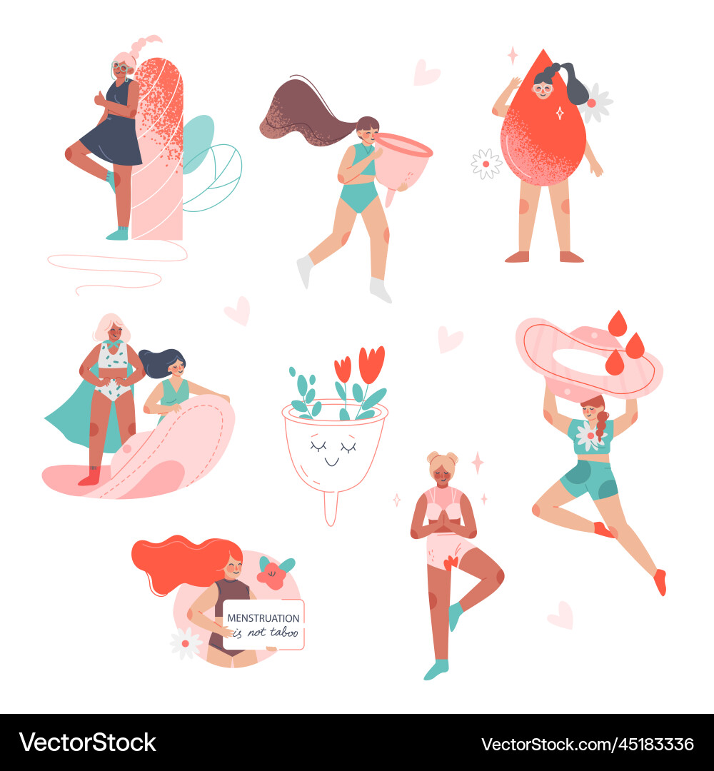 Menstrual Health & Wellness Royalty Free Vector Image