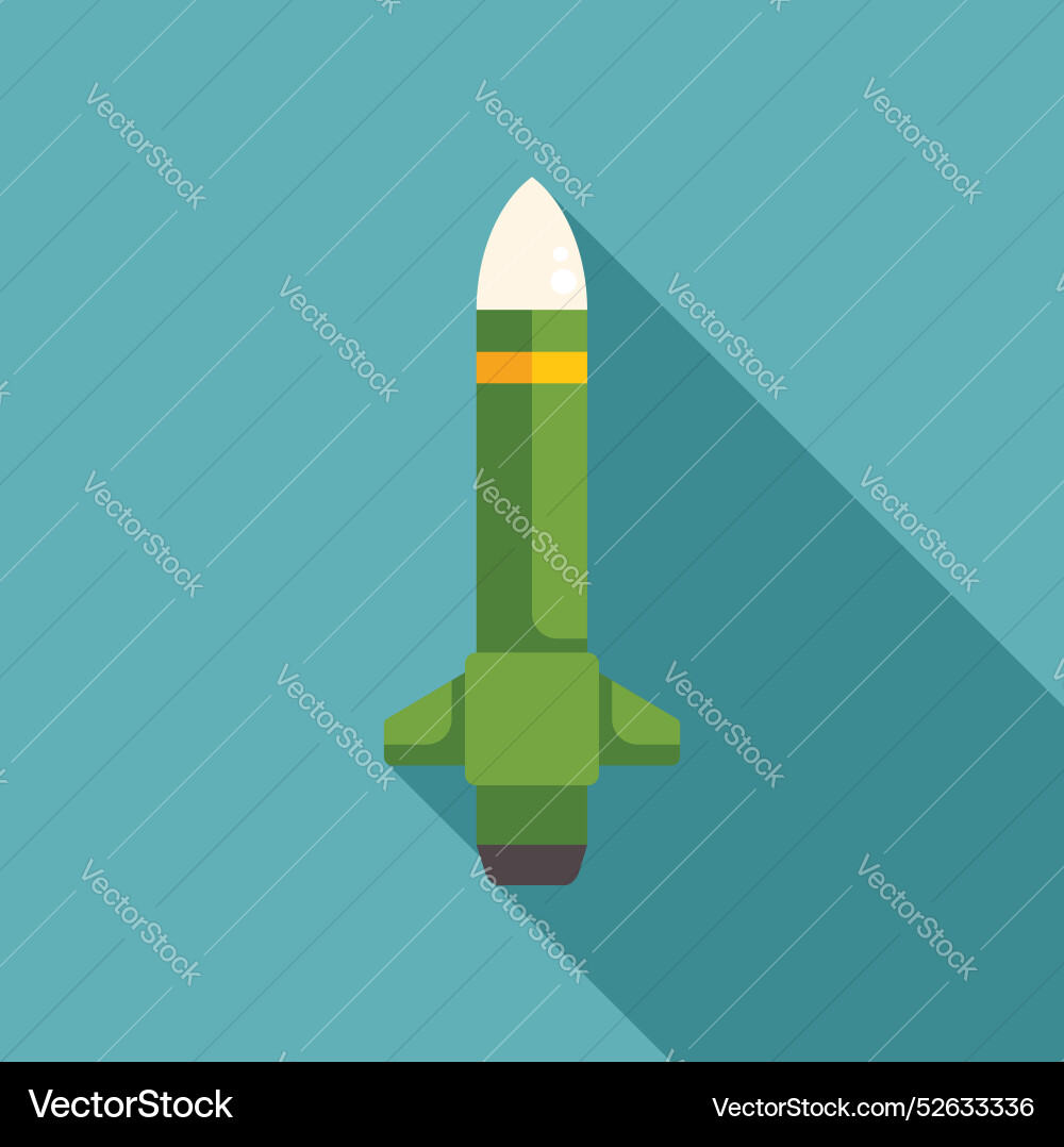 Military guided missile weapon system ready Vector Image
