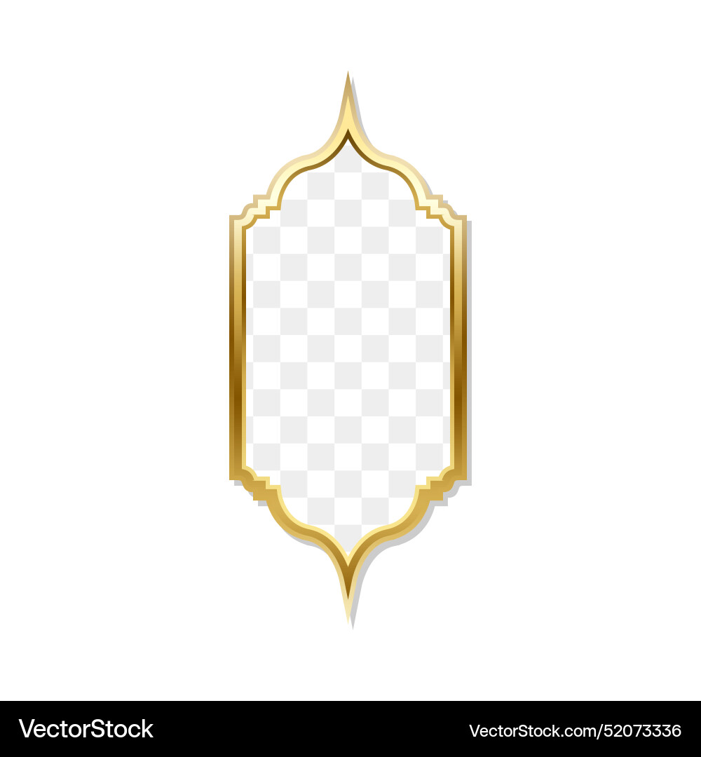 Realistic golden frames in arabic style Royalty Free Vector