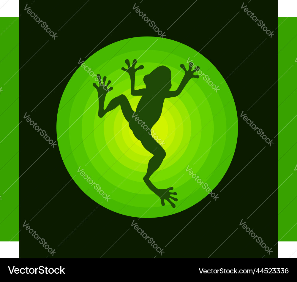 Silhouette of a frog Royalty Free Vector Image