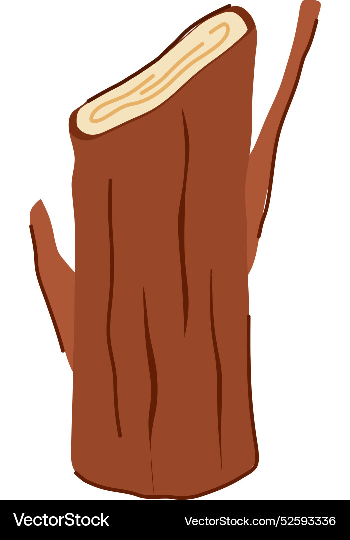Timber wood log cartoon Royalty Free Vector Image