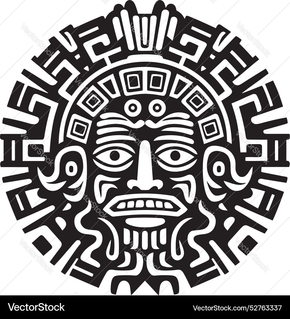 Antique aztec artistry resurfaced logo designs Vector Image