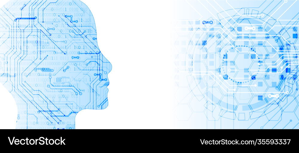 Artificial intelligence concept technology Vector Image