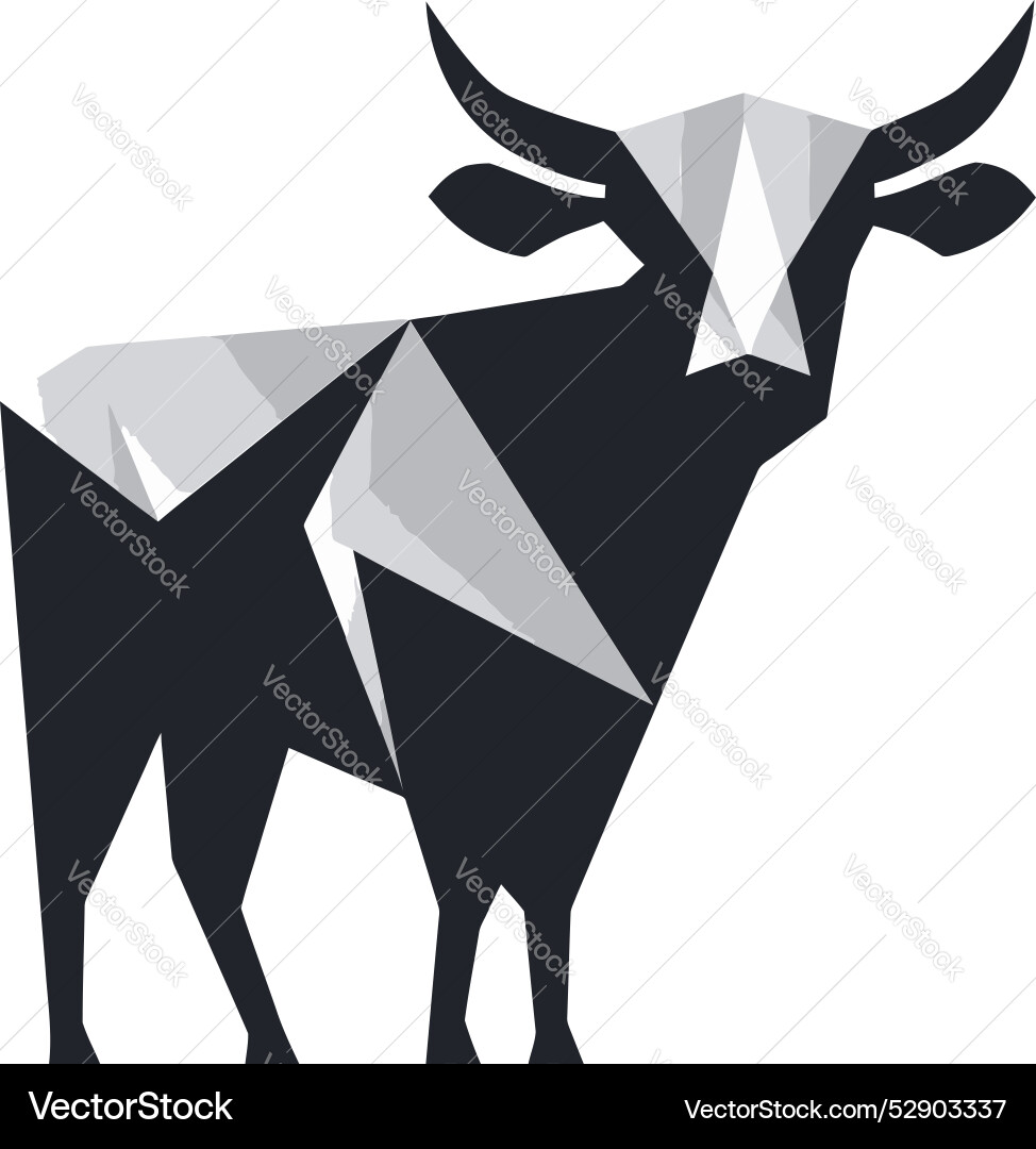 Black dairy cow logo for app Royalty Free Vector Image