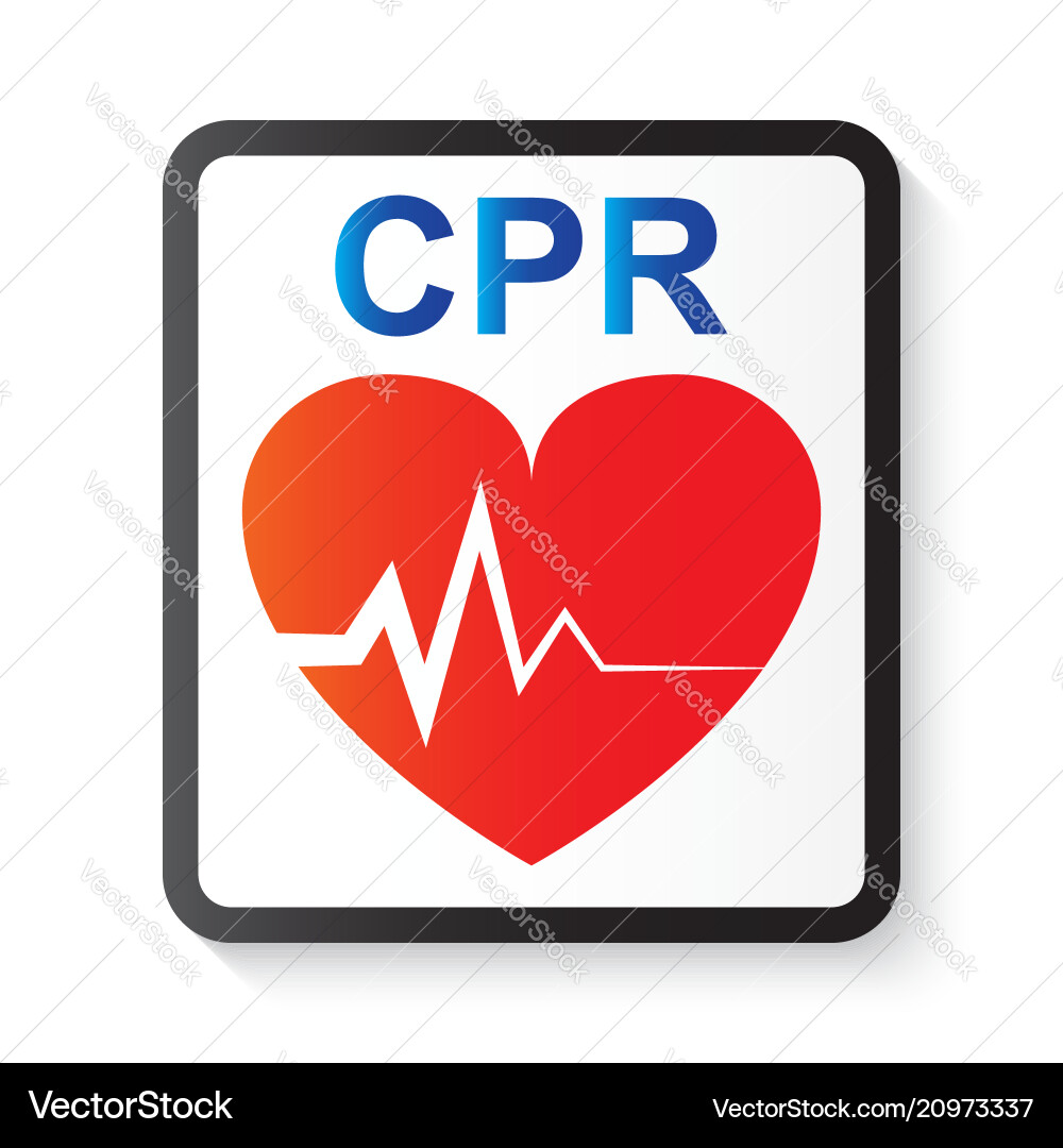 Cpr cardiopulmonary resuscitation Royalty Free Vector Image