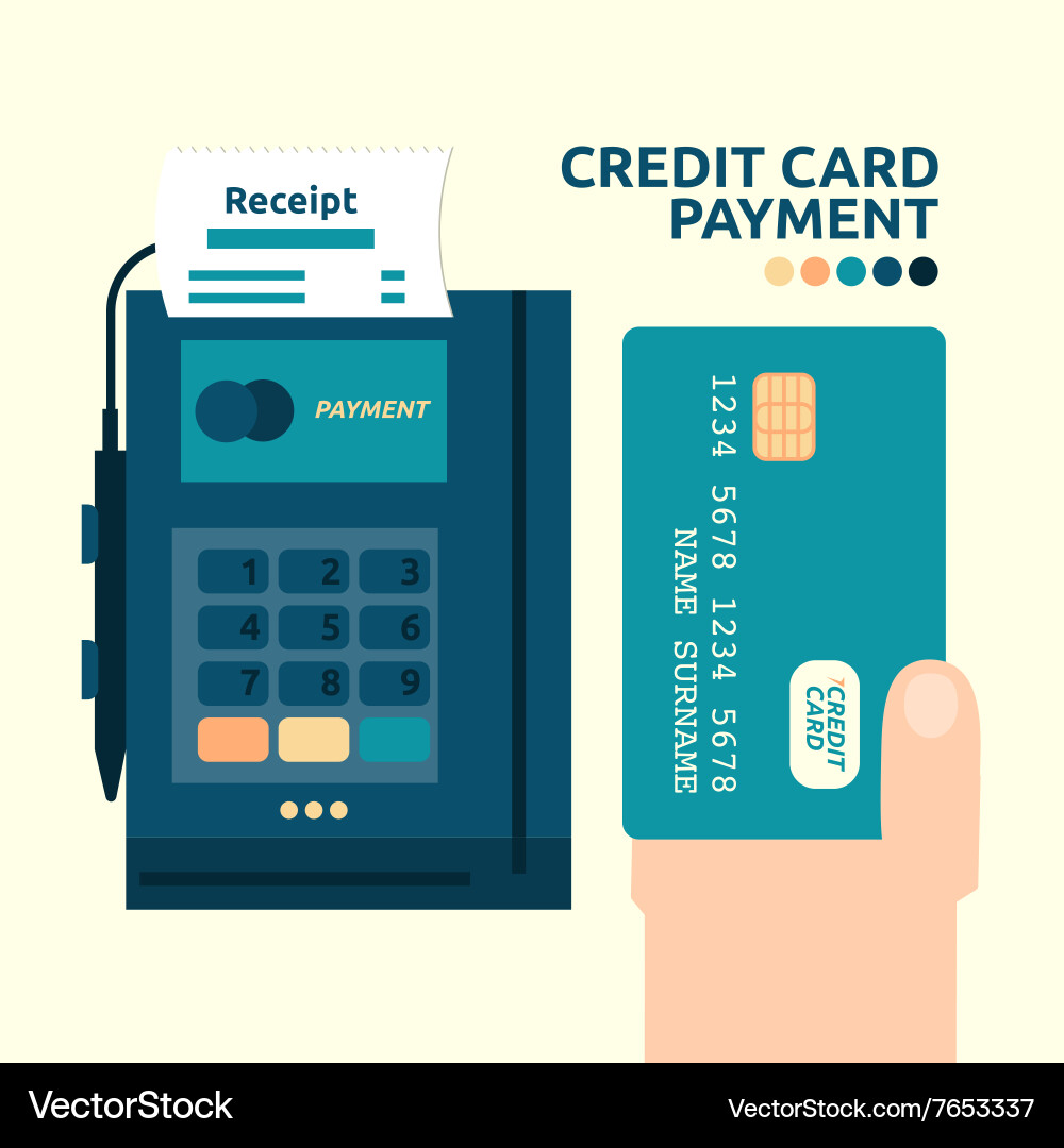 Credit card payment Royalty Free Vector Image - VectorStock
