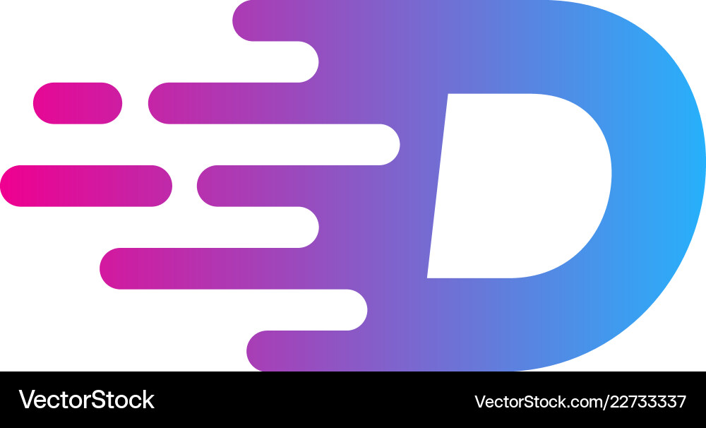 Fast letter d logo icon design Royalty Free Vector Image