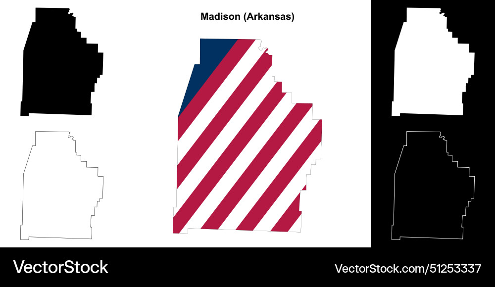 Madison outline map Royalty Free Vector Image - VectorStock