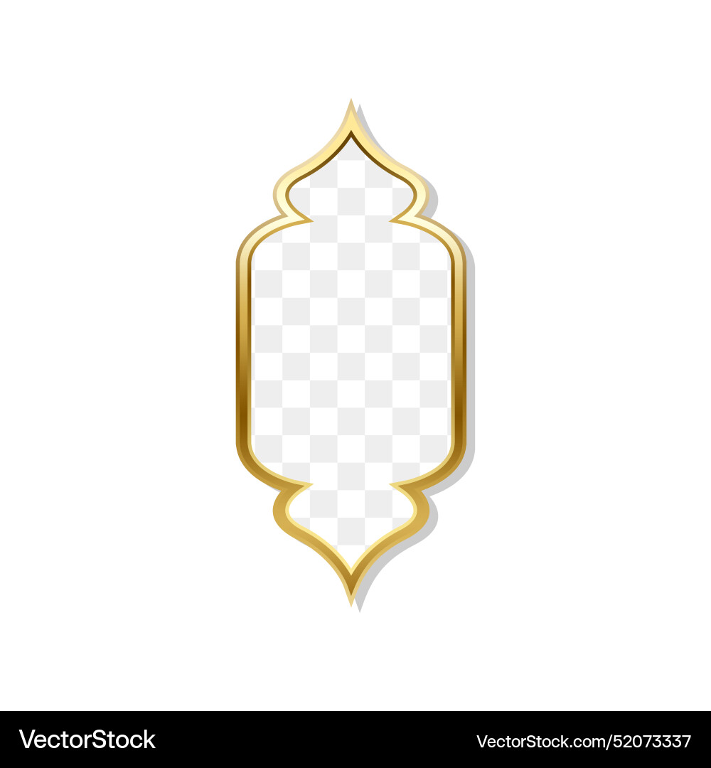 Realistic golden frames in arabic style Royalty Free Vector