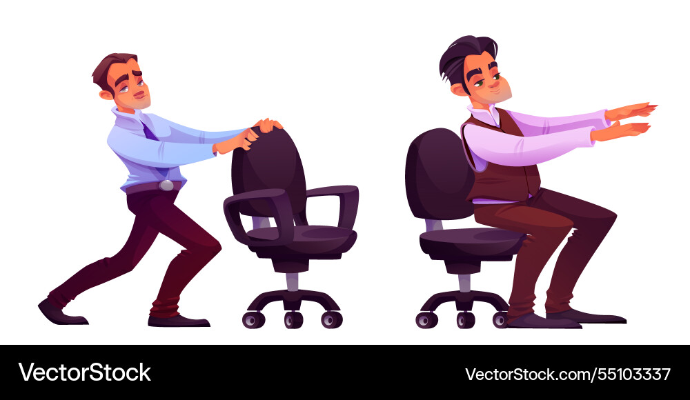 Stretch exercises at work Royalty Free Vector Image