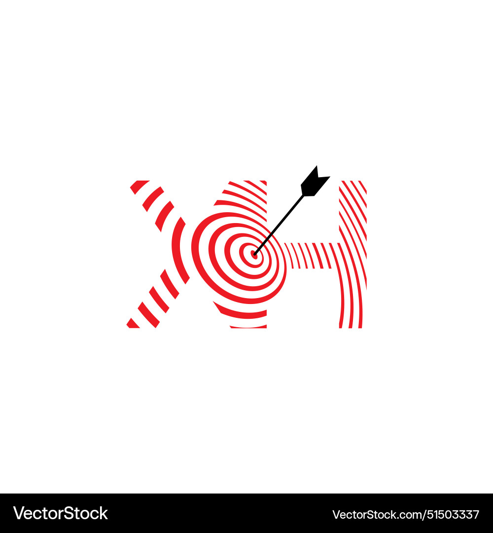 Xh or hx logo and icon design Royalty Free Vector Image