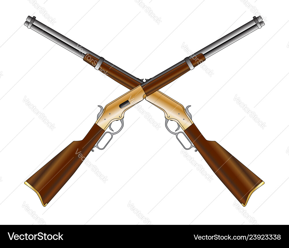 Two Rifles Crossed Vector Images (over 260)