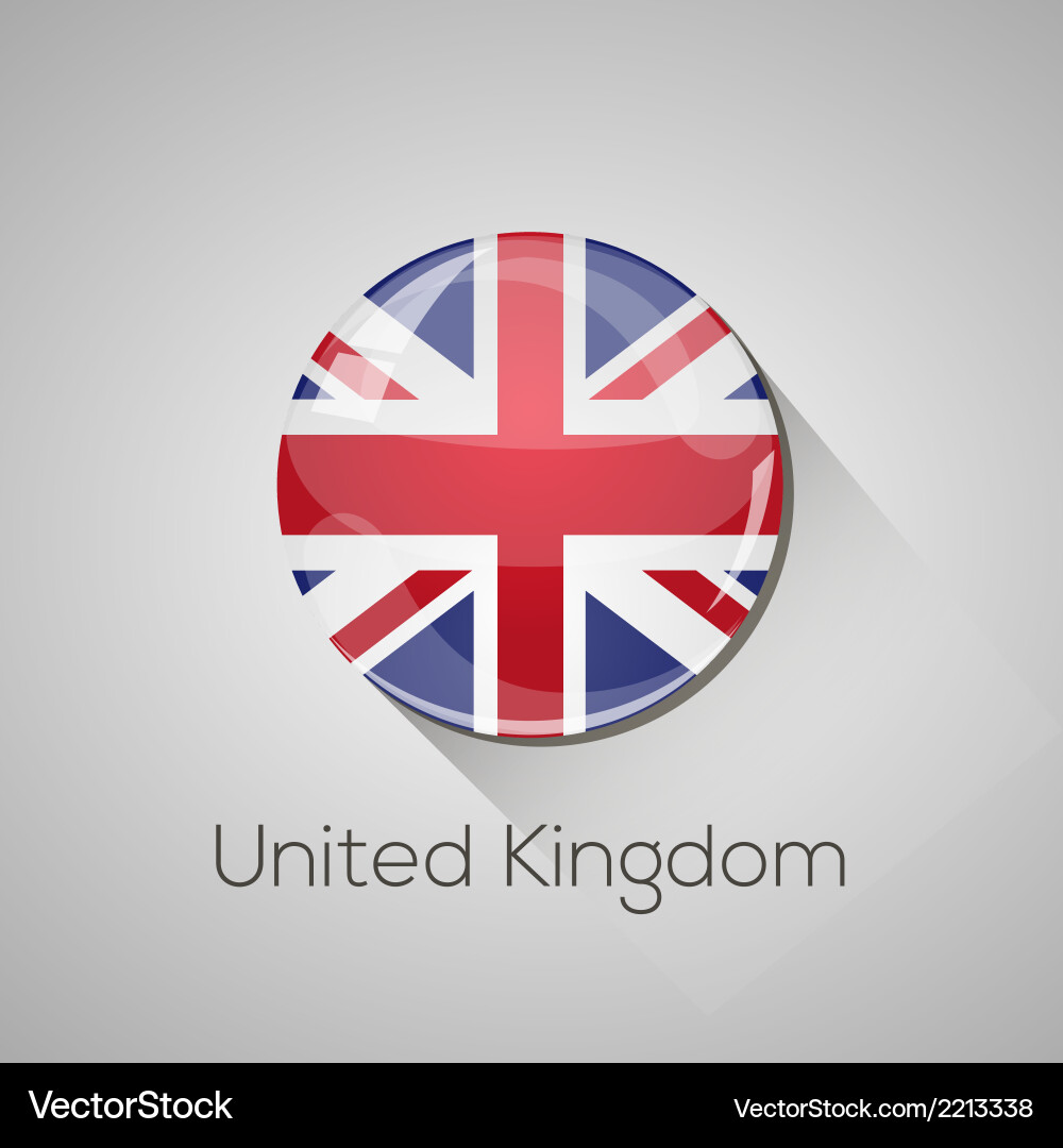 European flags set - united kingdom Royalty Free Vector