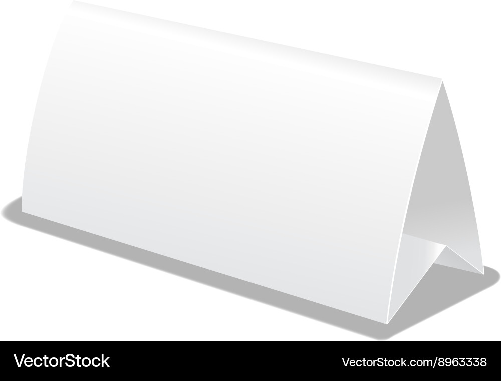 Paper table card template Royalty Free Vector Image