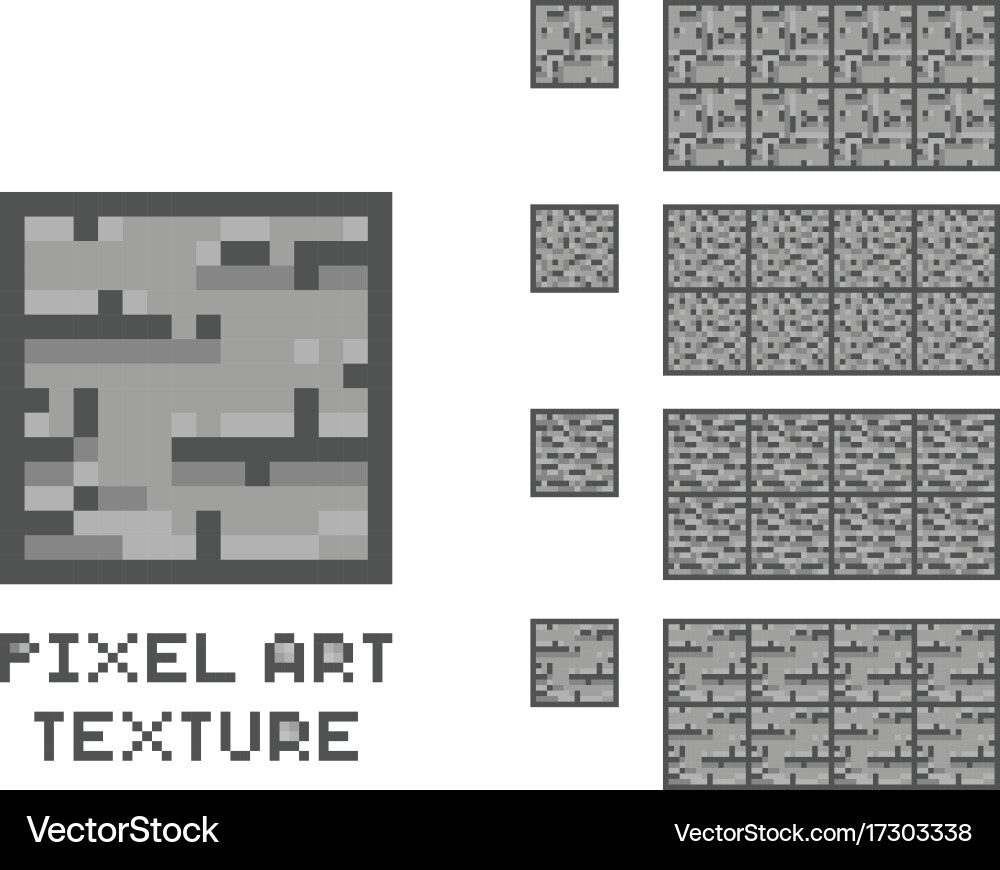 Pixel Stone Wall Texture Royalty Free Vector Image