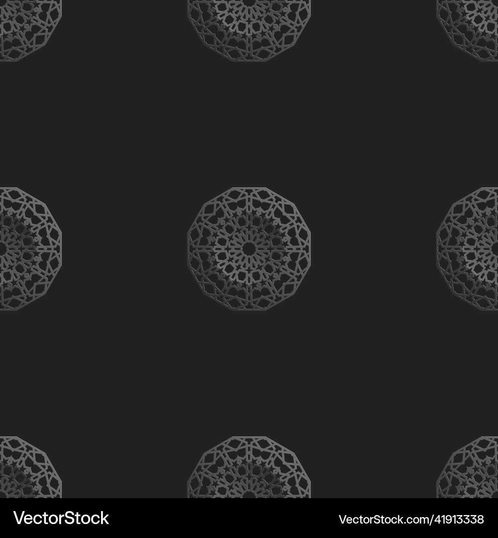 Seamless islamic pattern with radial ornament Vector Image