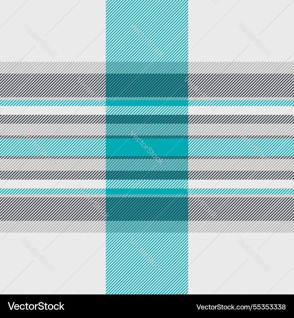 Striking teal and gray plaid pattern modern Vector Image