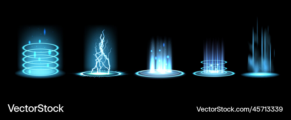 Beam frame blue futuristic ray effects laser Vector Image