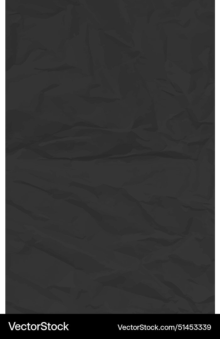 Black clean crumpled paper Royalty Free Vector Image