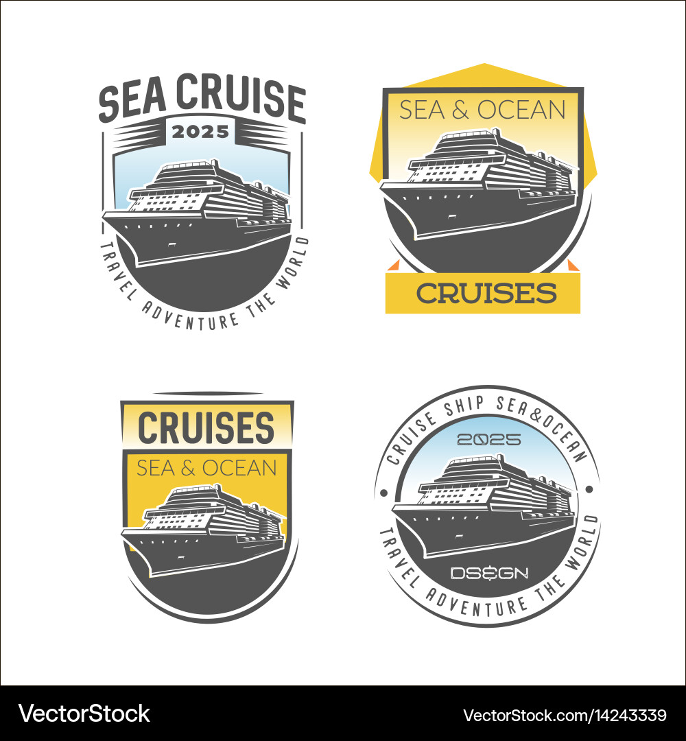 Cruise logo design template Royalty Free Vector Image