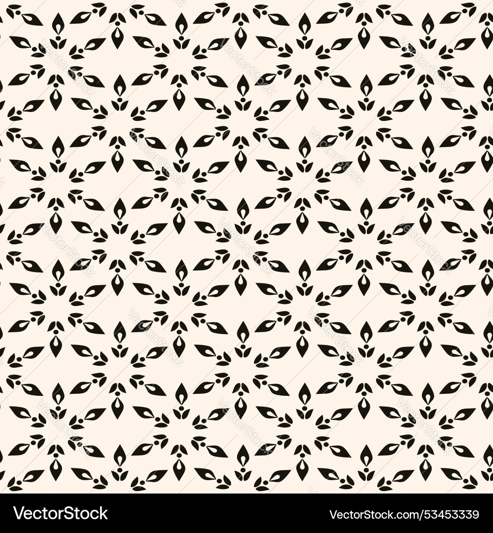 Simple minimalist floral pattern Royalty Free Vector Image