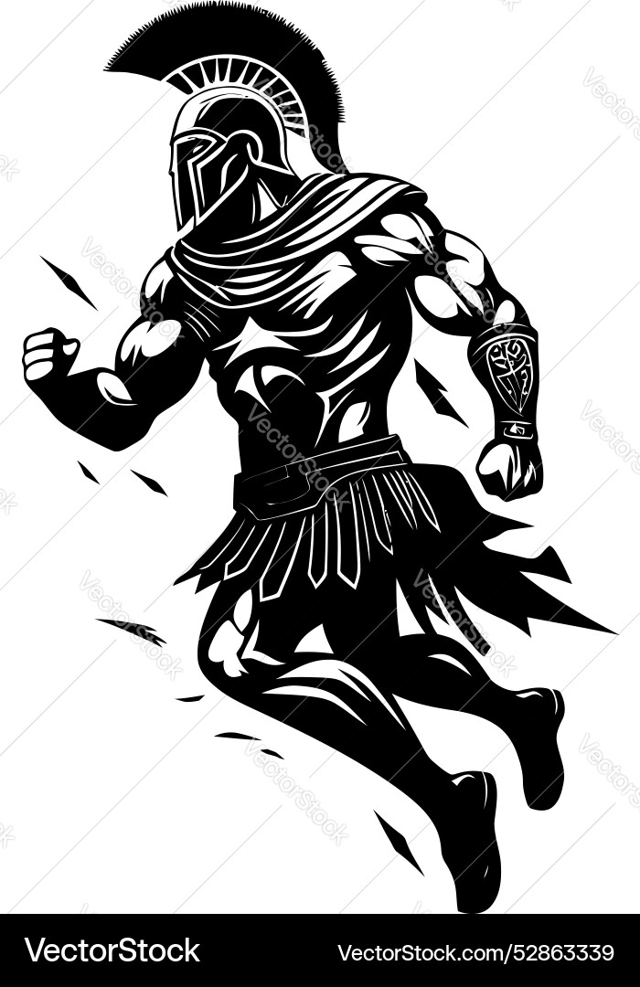 Swift spartan speed gladiator emblem design fleet Vector Image