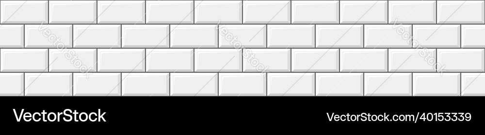 White subway tile seamless pattern metro stone Vector Image