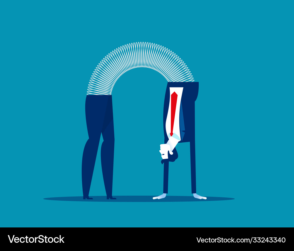 Business person and spring body concept Royalty Free Vector