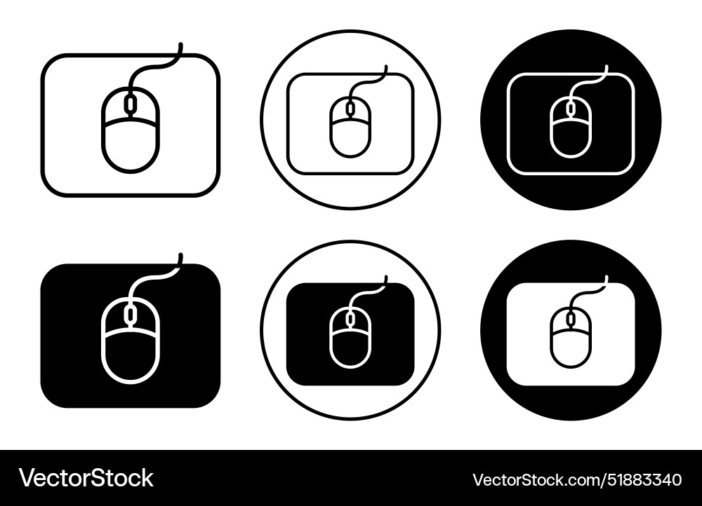 Computer mouse pad icon Royalty Free Vector Image