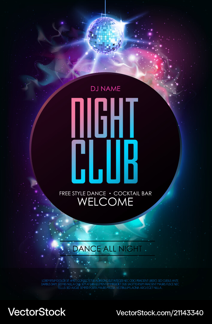 Disco Ball Party Background Royalty Free Vector Image