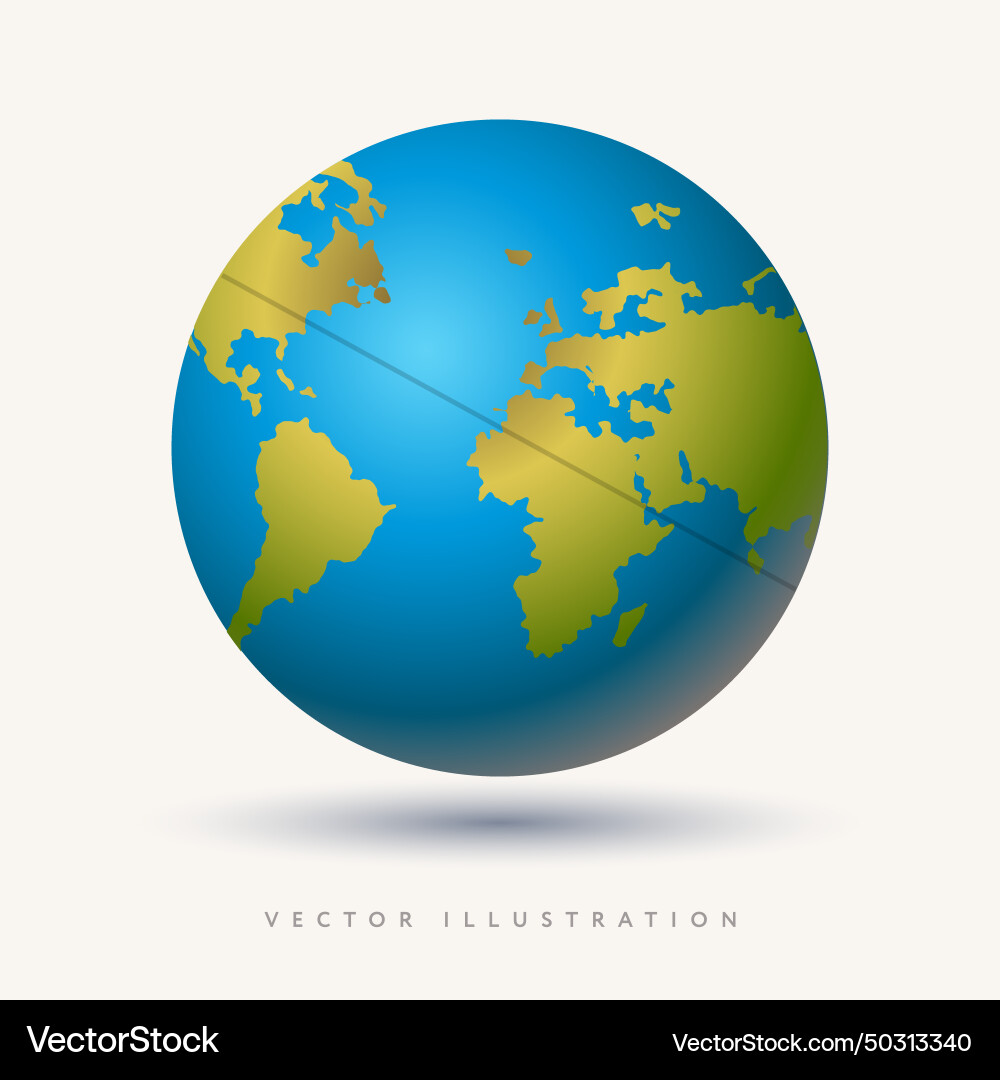 Earth globes isolated on white background Vector Image