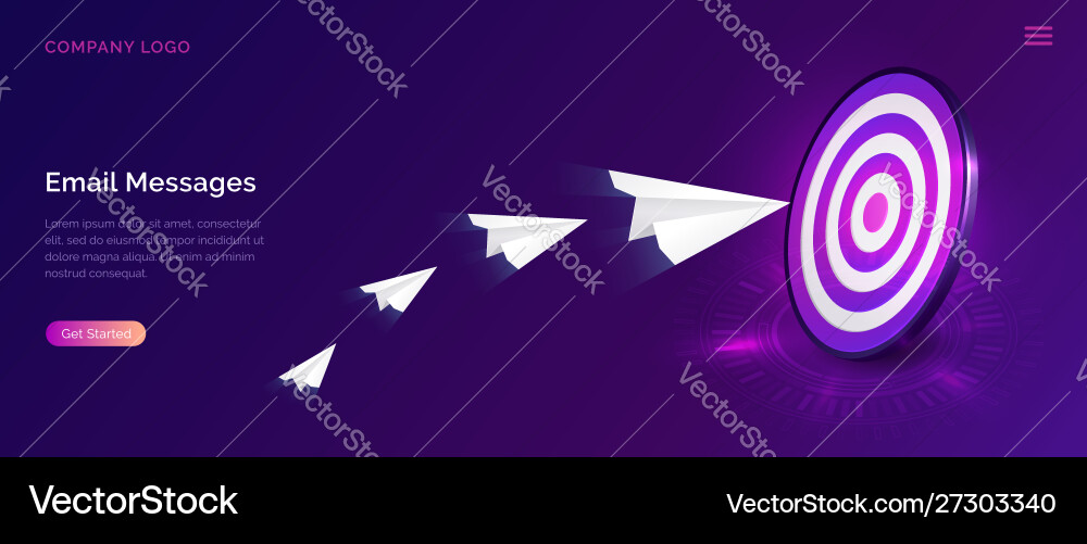 Email message service isometric marketing concept Vector Image