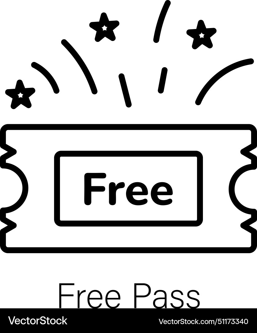 Free pass Royalty Free Vector Image - VectorStock