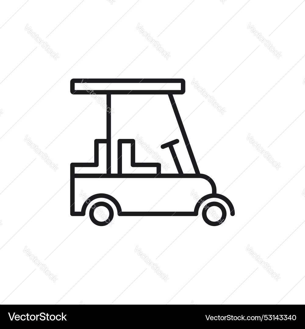 Golf cart icon symbol on white background Vector Image
