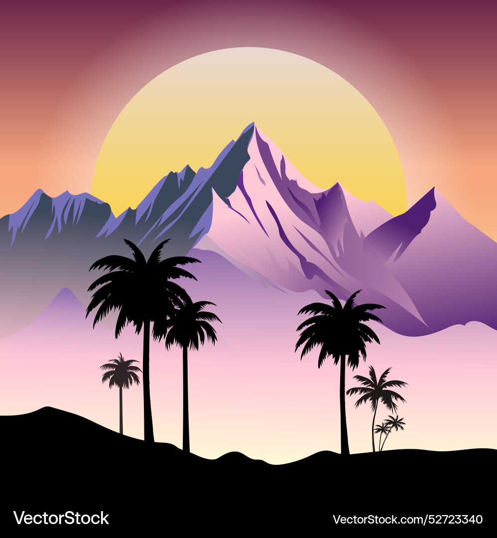 Mountain view Royalty Free Vector Image - VectorStock