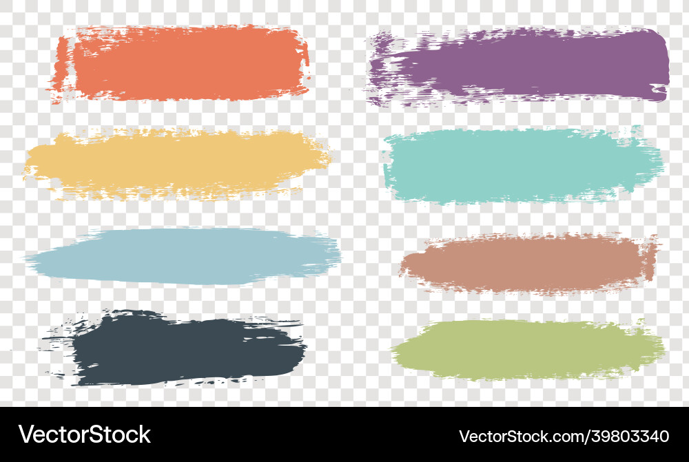 Pastel paints collection transparent background Vector Image