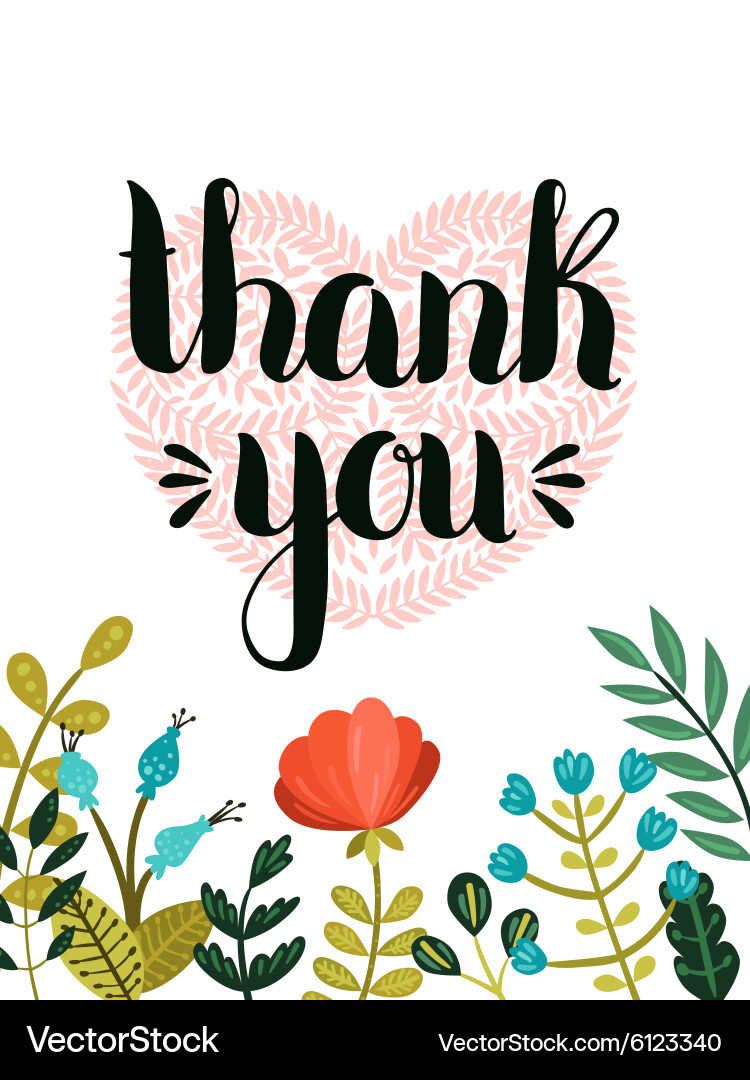 Thank you card Royalty Free Vector Image - VectorStock