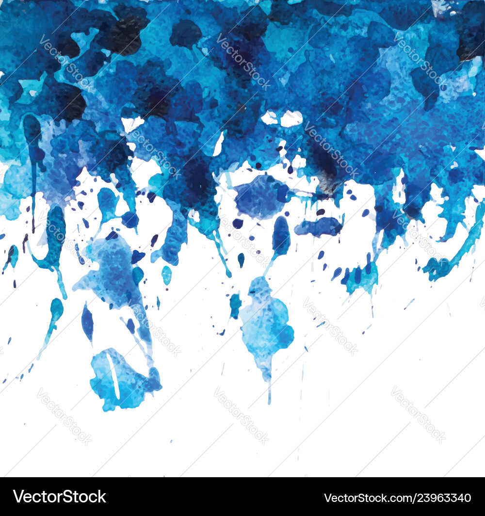 Watercolor Blue Splash Background Royalty Free Vector Image