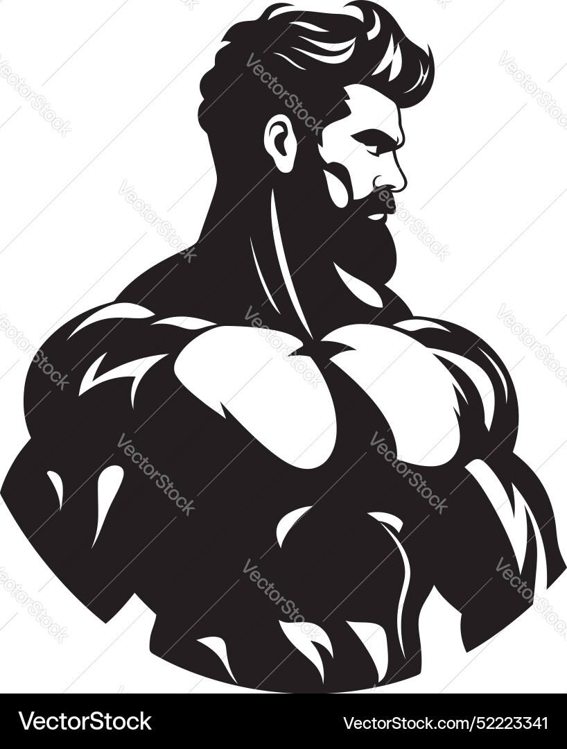 Battlephysique fighter logo mightygrip warrior Vector Image