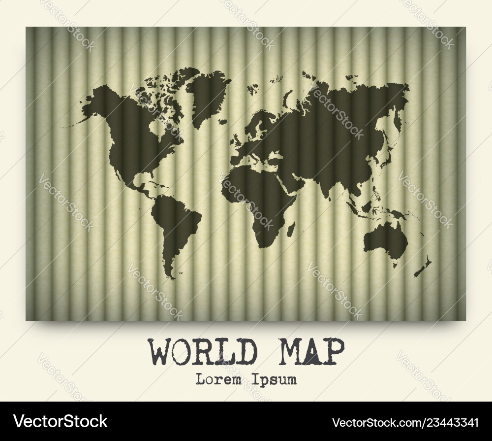 Cardboard World Map Royalty Free Vector Image - VectorStock