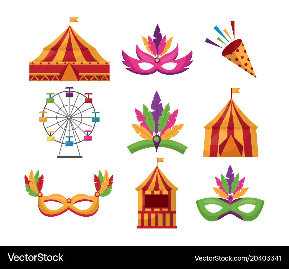 Carnival fair festival Royalty Free Vector Image
