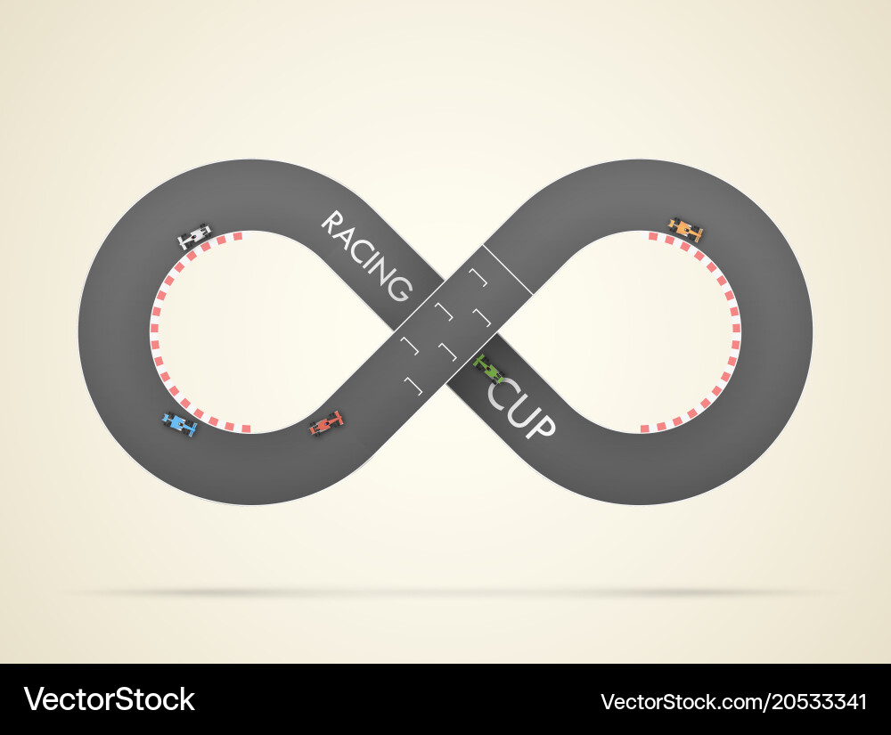 Endless racing track Royalty Free Vector Image