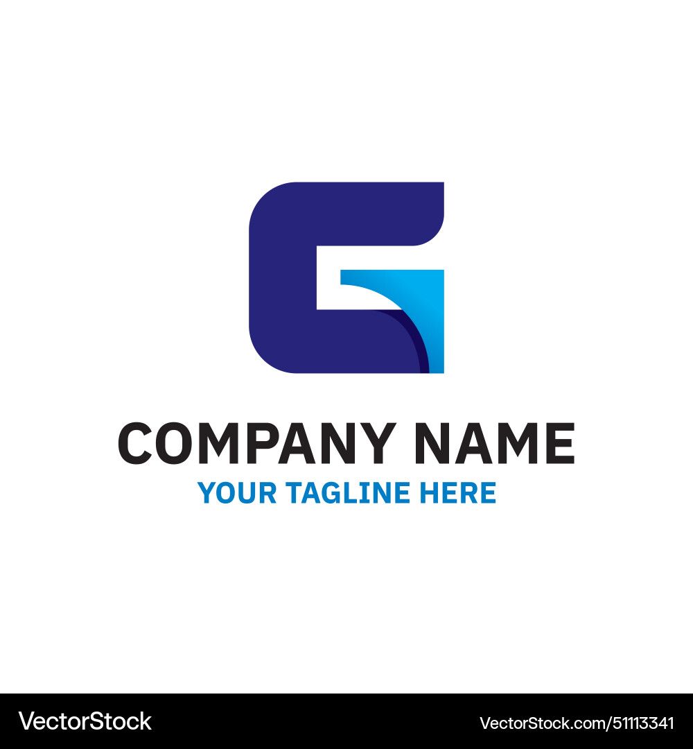 G letter alphabet initial arrow grow up go logo Vector Image