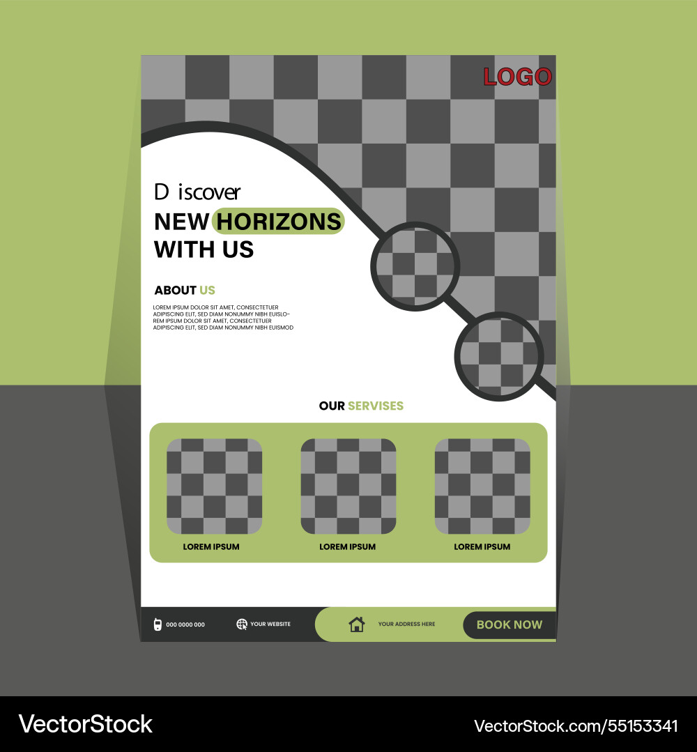 Modern minimal flyer Royalty Free Vector Image